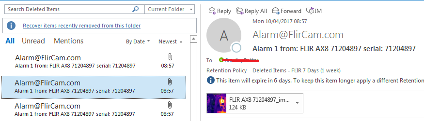Configuring the SMTP settings for automation cameras