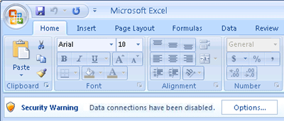 FLIR Researcher - Security warnings in Excel 2007
