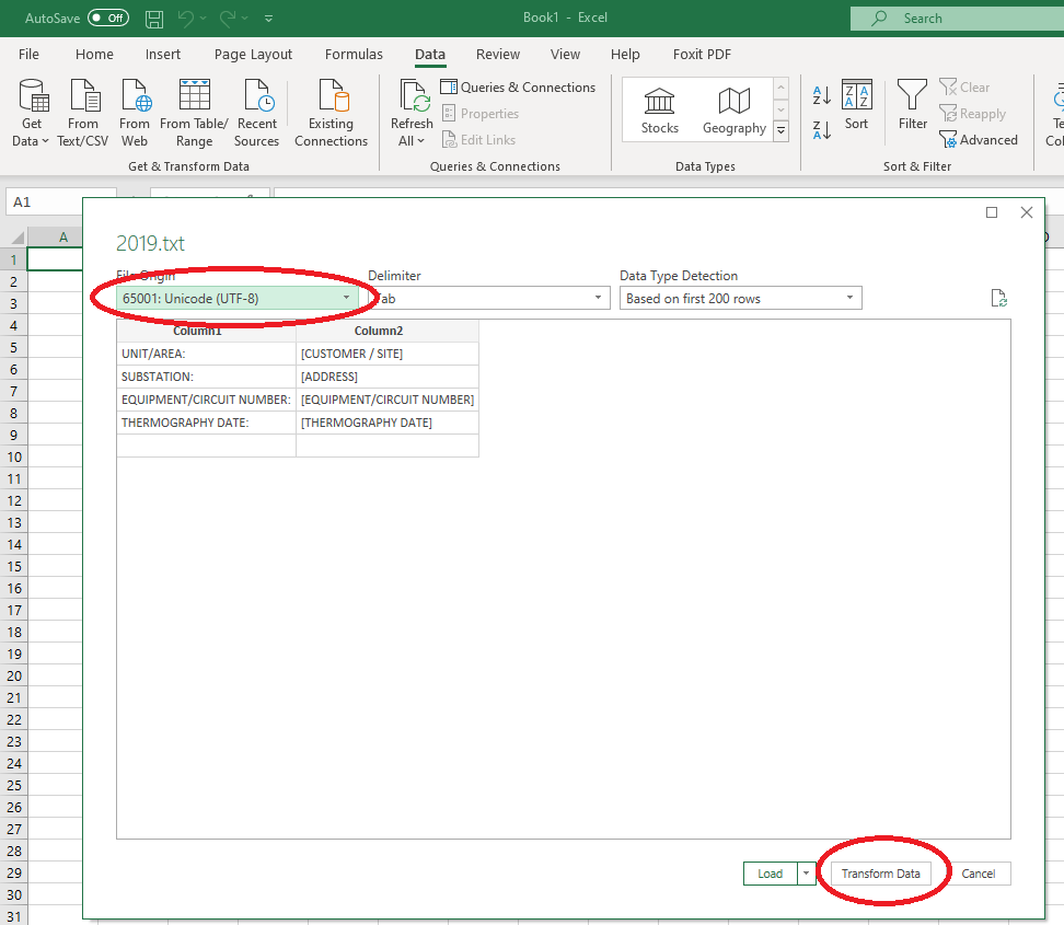EXTECH - RH520A Strange Characters in CSV files