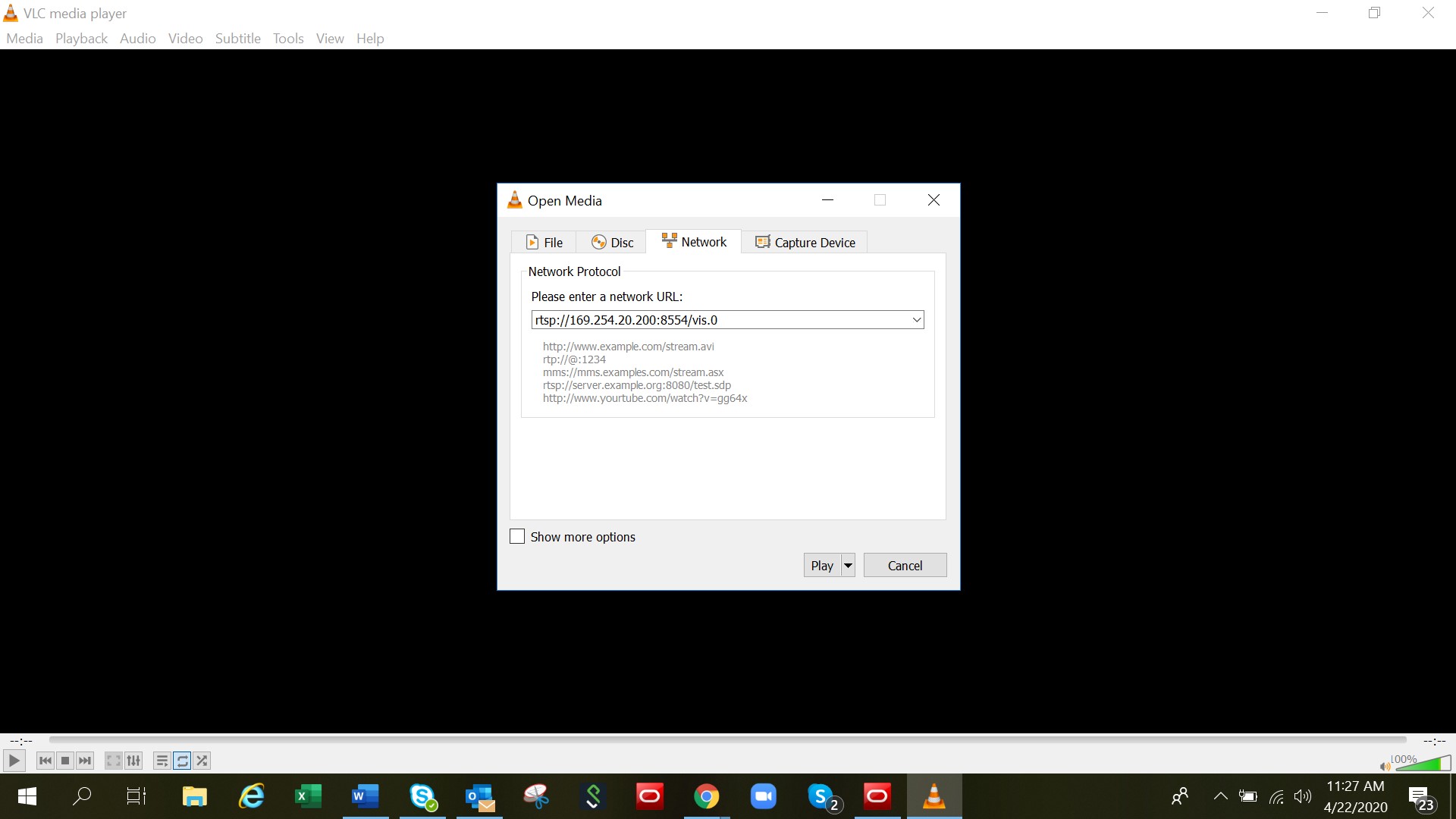 FLIR Maritime RTSP URL's and how to stream them with VLC