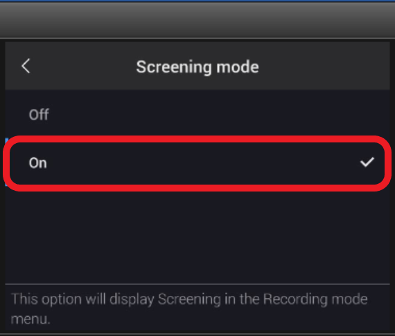 FLIR - E53, E75, E85, E95 Setting up screening mode