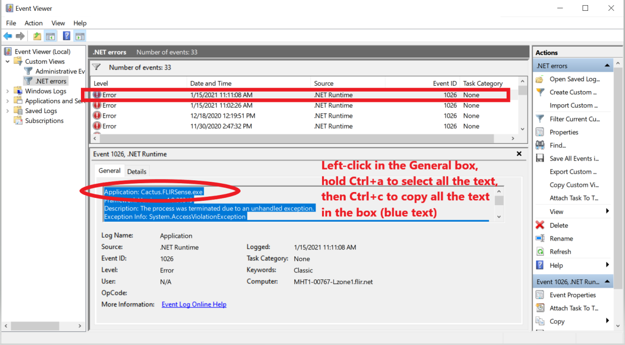 FLIR - Thermal Studio Log Files