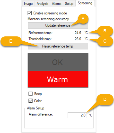 FLIR - A320 Setting up screening mode