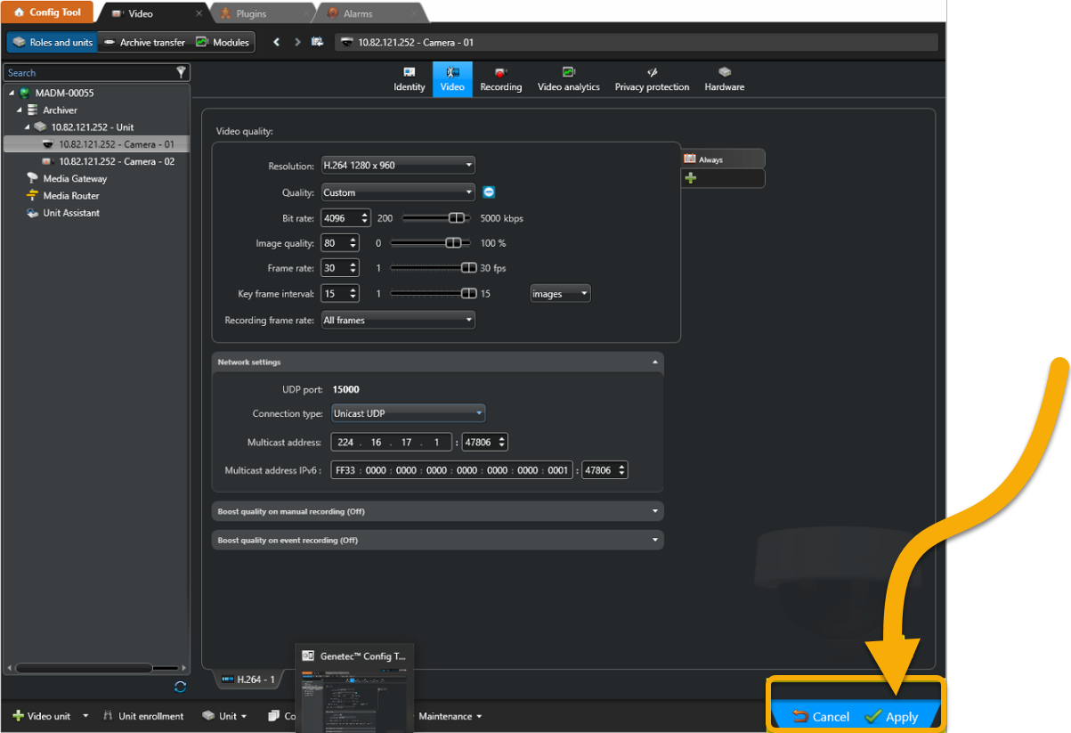 How to connect automation cameras to Genetec VMS