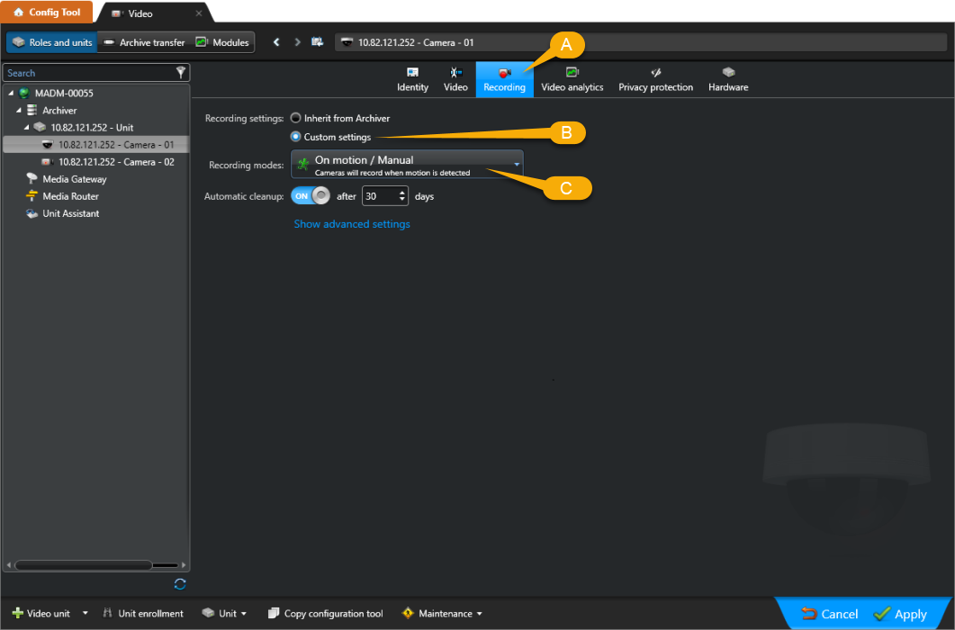 How to connect automation cameras to Genetec VMS