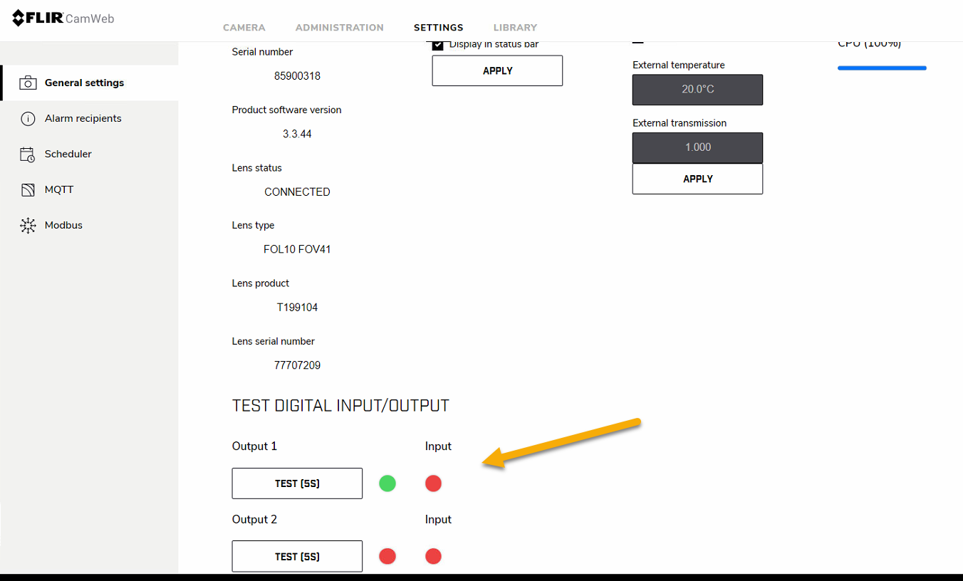 FLIR - A50/A70 and A400/A500/A700 Power and Digital I/O Connections