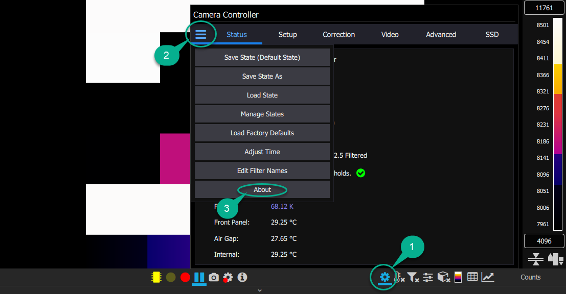 FLIR - X Series, A-series or RS-series - Locating firmware version