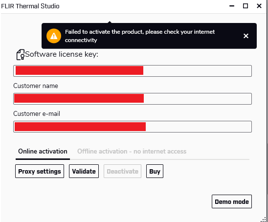 FLIR - Thermal Studio Crashes and Error Messages