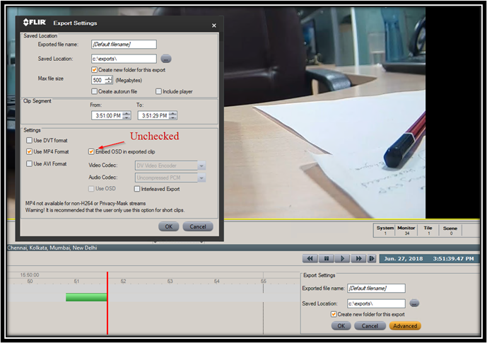 FLIR UVMS - How to change OSD font size in MP4 Export