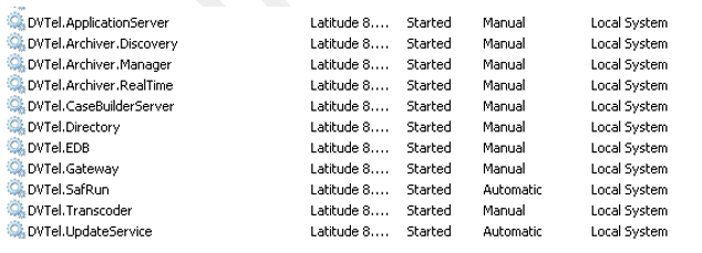FLIR UVMS - Service status