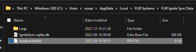 FLIR Ignite Sync - Can't login