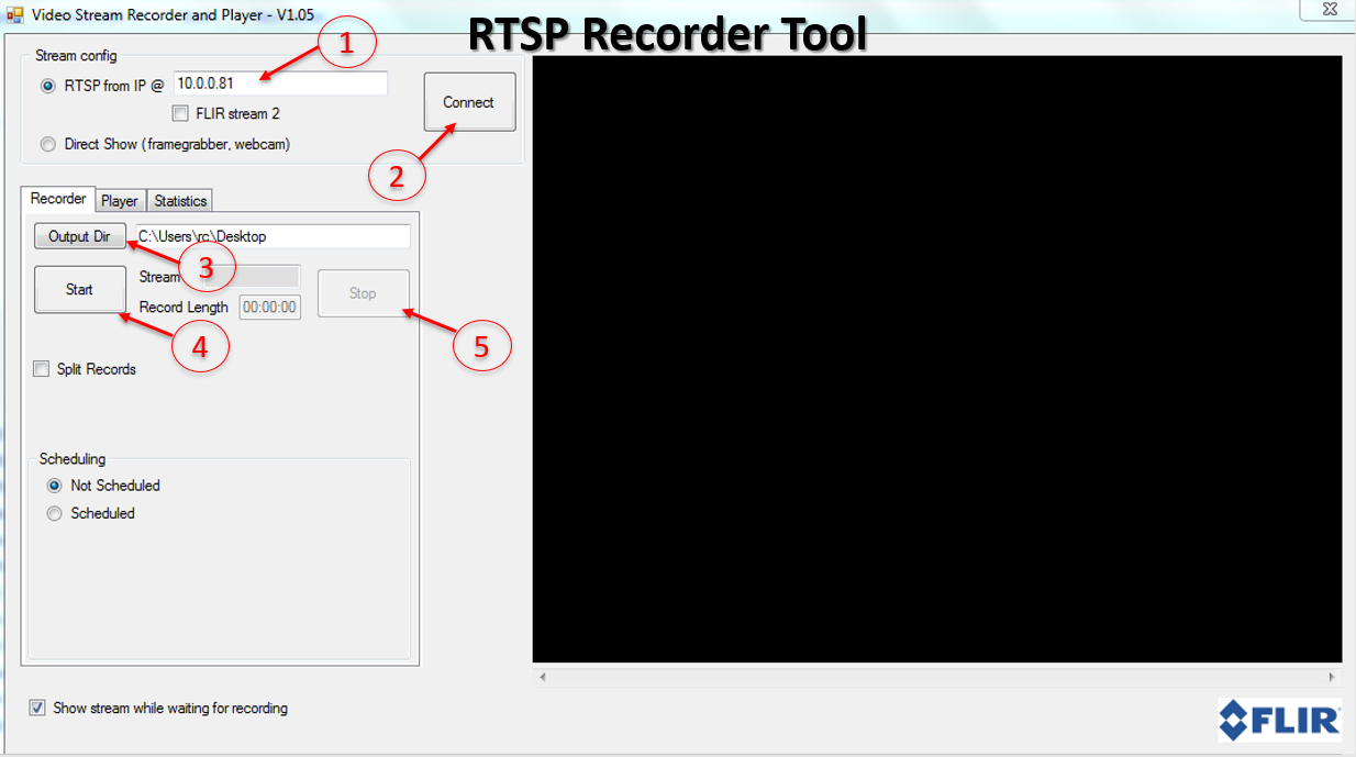 FLIR ITS How Do I Use the RTSP Recorder Tool?